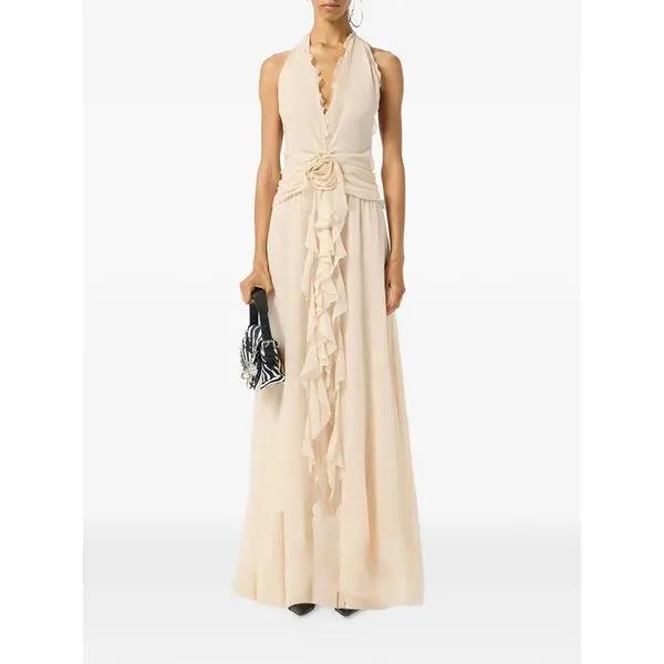 Blumarine Sleeveless Halter Neck Evening Dress