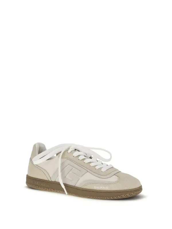 Balmain Swan Sneakers In Deerskin Leather - Multicolor