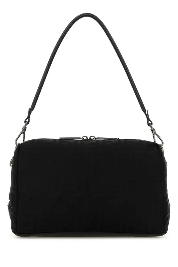 Fendi Canvas Lui Medium Shoulder Bag - Black