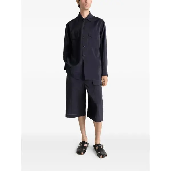 LEMAIRE Drawstring Cargo Shorts - Black