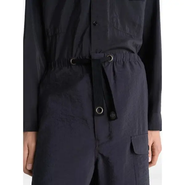 LEMAIRE Drawstring Cargo Shorts - Black