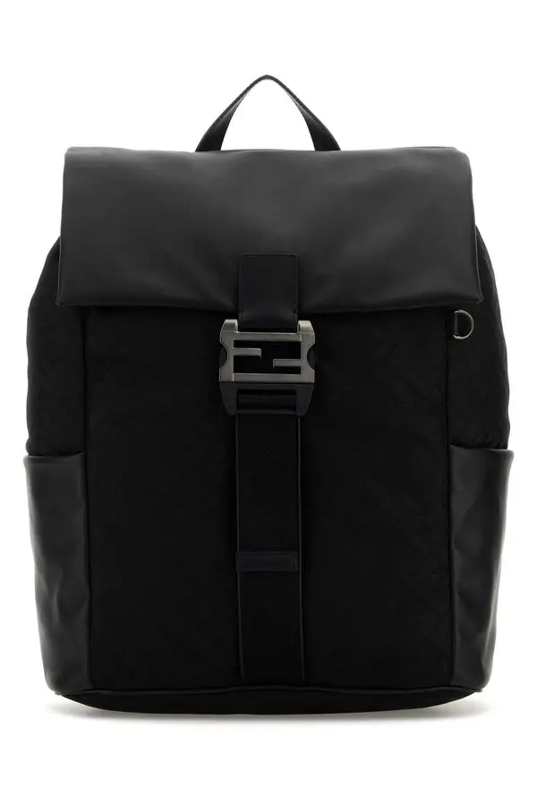 Fendi Nylon Flux Backpack - Black