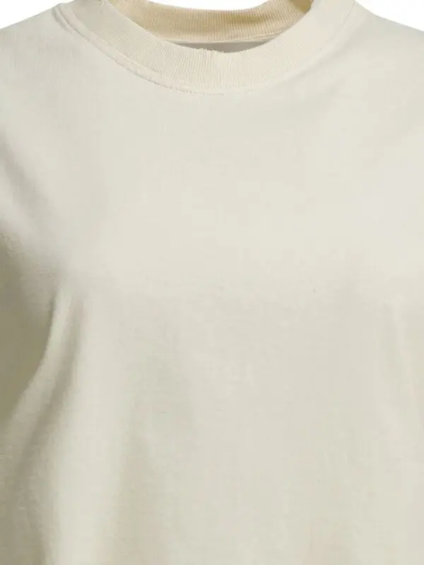 GOLDEN GOOSE Cotton Jersey T-shirt With Logo Patch - White