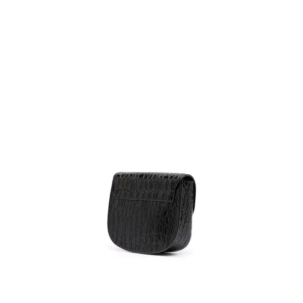 Saint Laurent Kaia Croc Effect Shoulder Bag