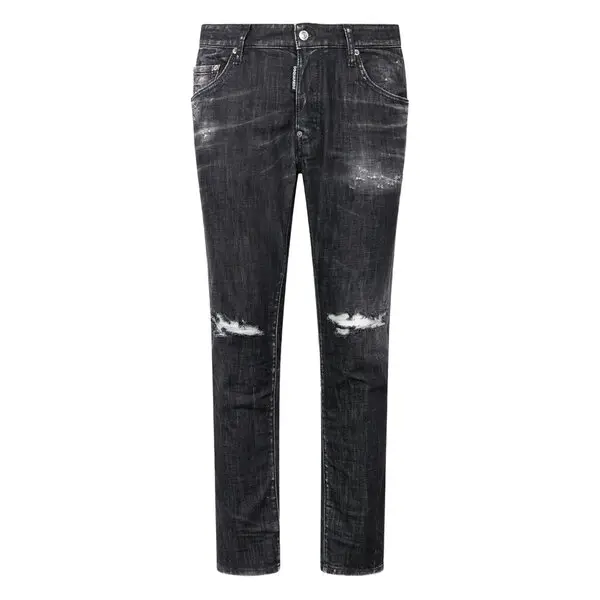 Dsquared2 Grey Cotton Blend Trousers