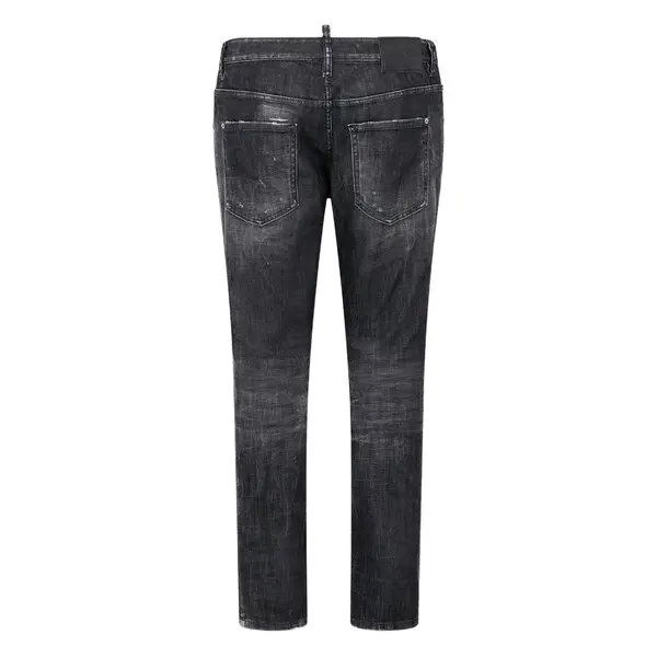 Dsquared2 Grey Cotton Blend Trousers