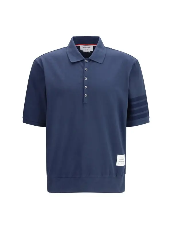 Thom Browne Cotton Polo - Blue