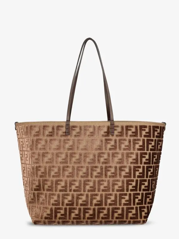 Fendi Large Ff Jacquard Fabric Shopping Bag - Multicolor