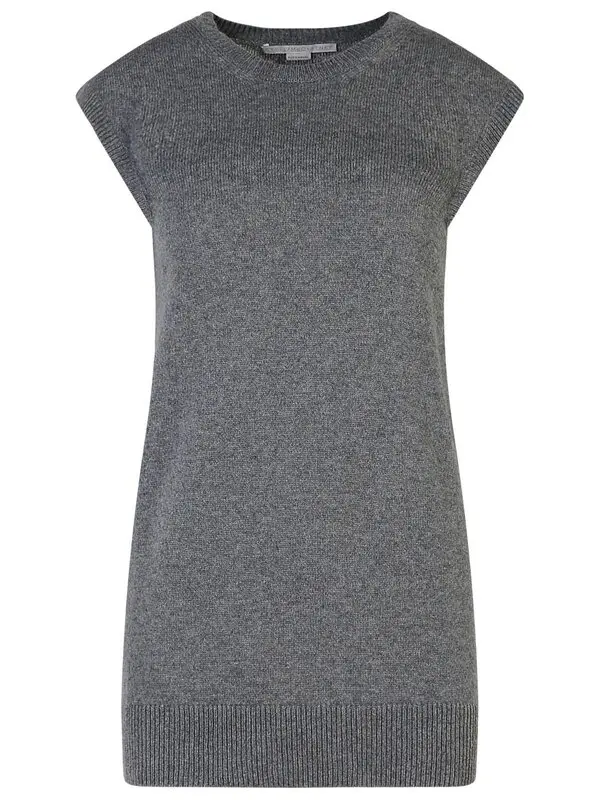 Stella McCartney Sleeveless Regenerated Cashmere Sweater - Gray