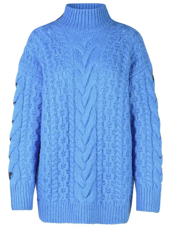 Stella McCartney Two-tone Alpaca Blend Turtleneck Sweater - Multicolor