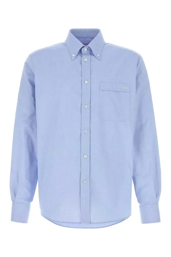 Valentino Garavani Powder Oxford Shirt - Blue