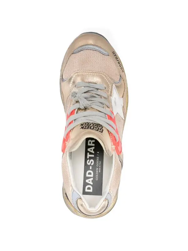 GOLDEN GOOSE Running Dad Sneakers With Laminated Upper And Star Detail