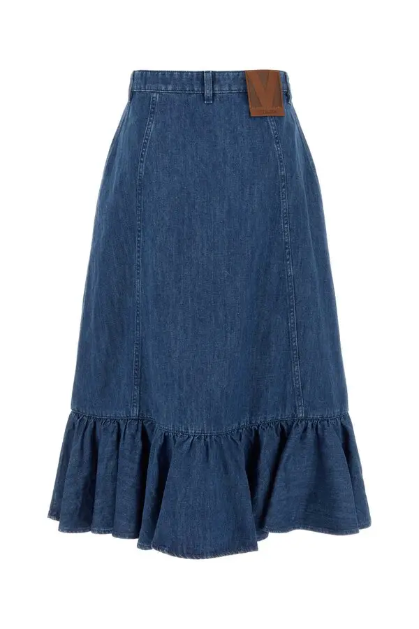Valentino Garavani Denim Skirt - Blue