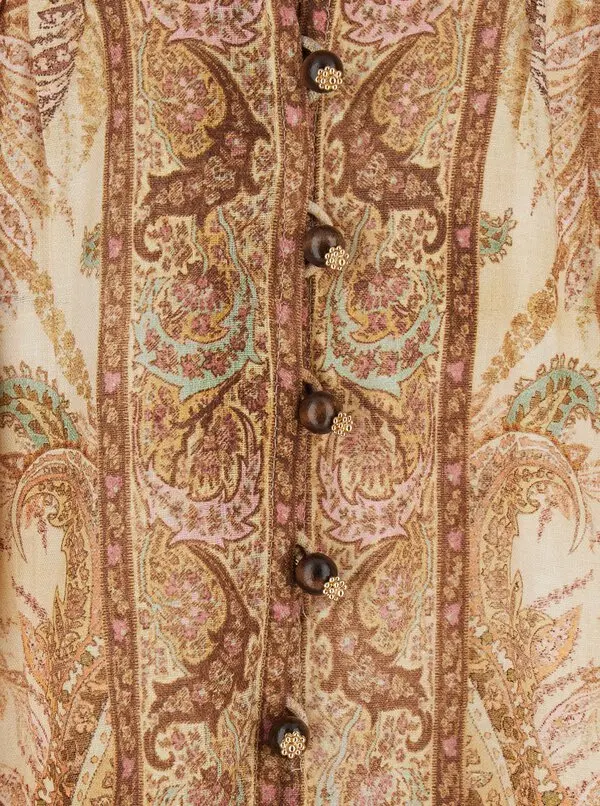 Zimmermann Wanderlust Long Dress With Paisley Motif - Multicolor