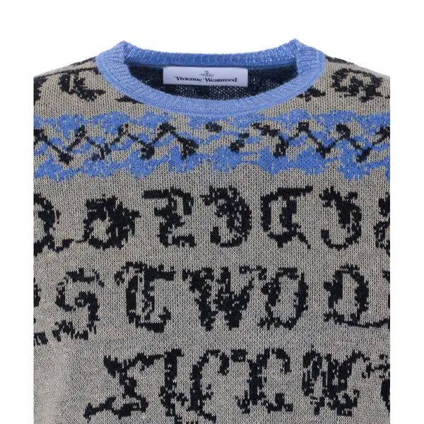 VIVIENNE WESTWOOD Lili Sweater With All Over Logo Print - Blue