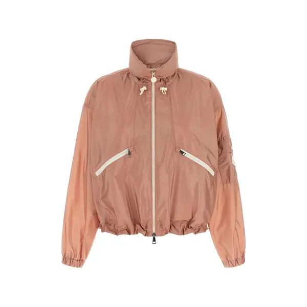 Moncler Water-repellent Bomber Jacket With Removable Hood - Pink