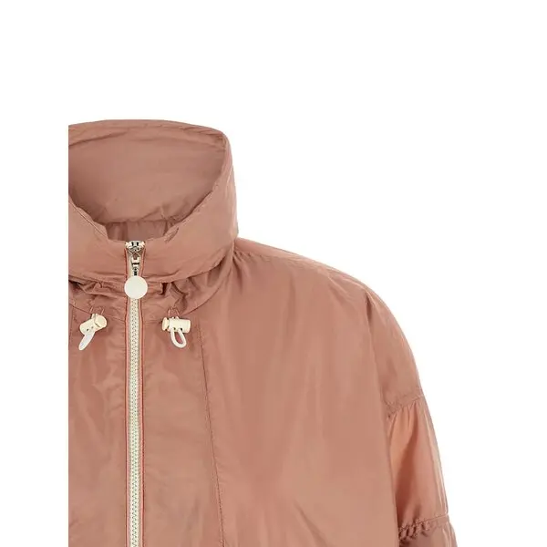 Moncler Water-repellent Bomber Jacket With Removable Hood - Pink