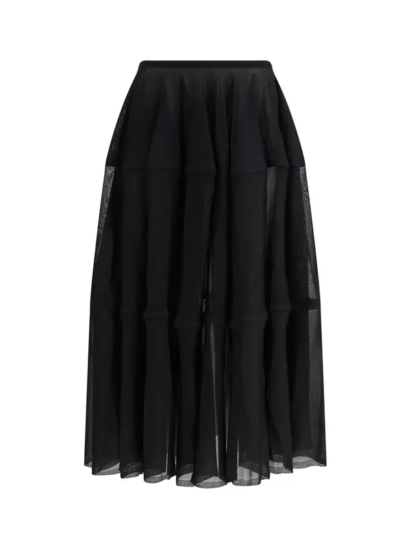 Alaïa Peplum Midi Skirt