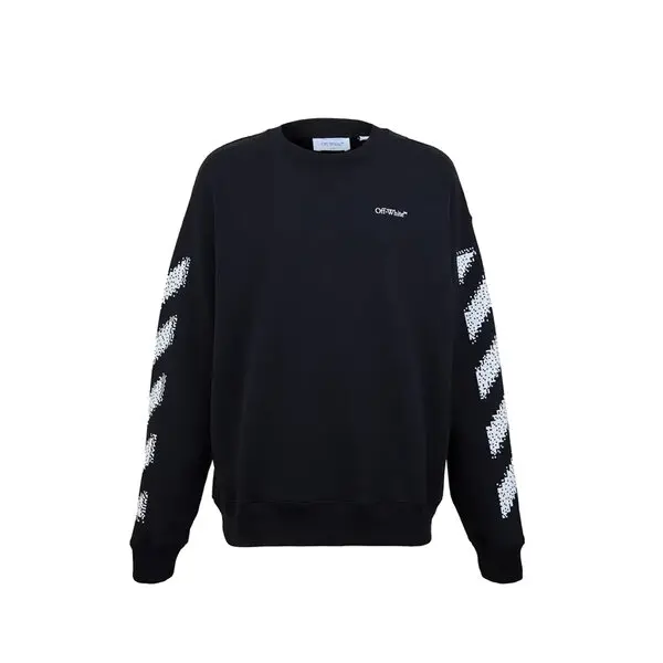 Off-White Pixel Diag Sweatshirt - Black
