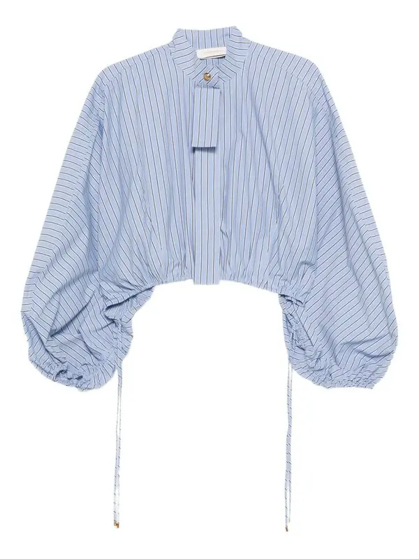 Zimmermann Striped Mandarin Collar Blouse - Multicolor