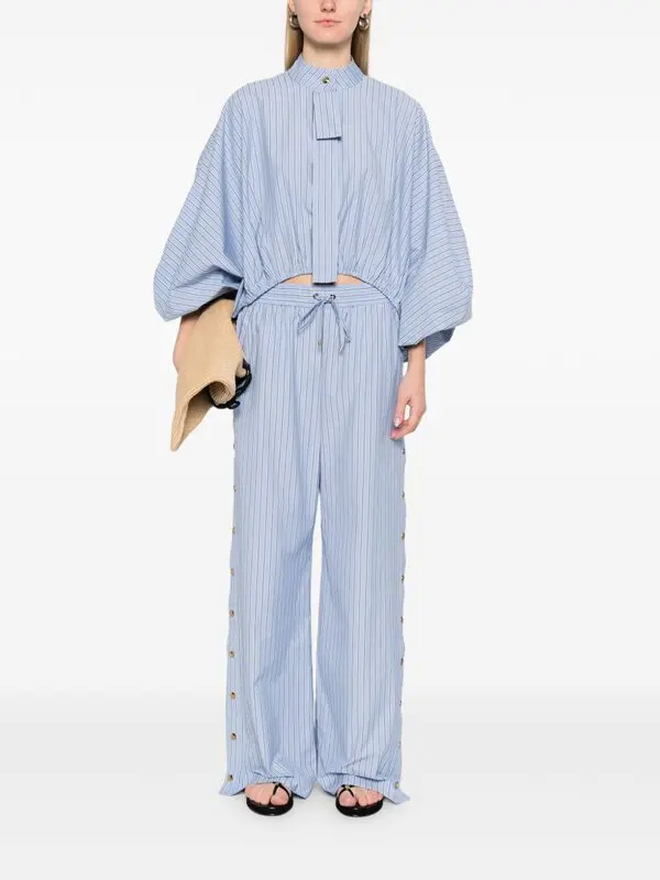 Zimmermann Striped Mandarin Collar Blouse - Multicolor