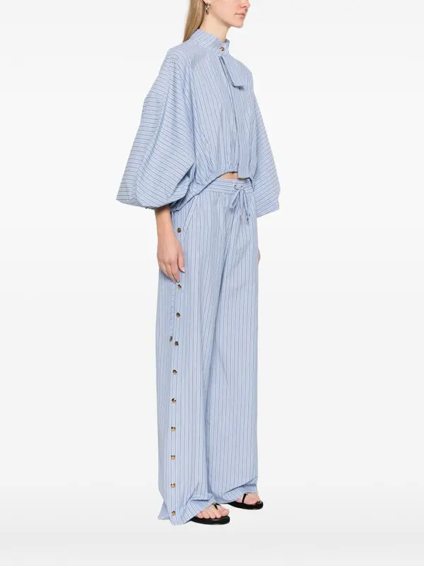 Zimmermann Striped Mandarin Collar Blouse - Multicolor