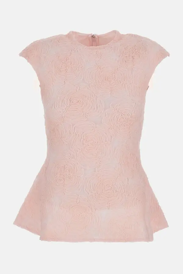 ROTATE BY BIRGER CHRISTENSEN Sleeveless Floral Motif High Neck Top - Multicolor