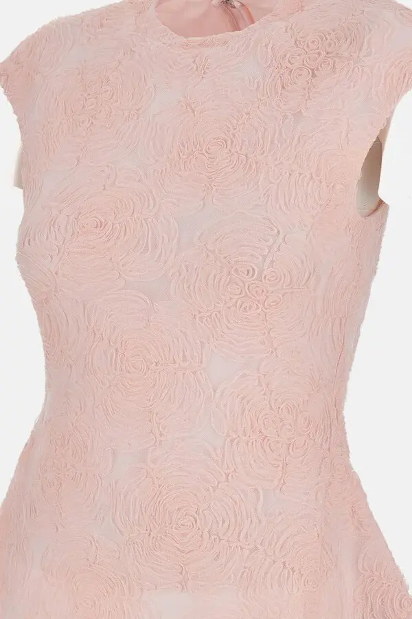 ROTATE BY BIRGER CHRISTENSEN Sleeveless Floral Motif High Neck Top - Multicolor