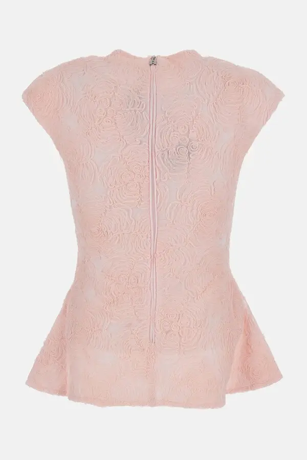 ROTATE BY BIRGER CHRISTENSEN Sleeveless Floral Motif High Neck Top