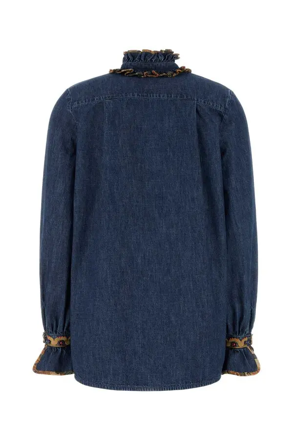 Valentino Garavani Chambray Denim Blouse