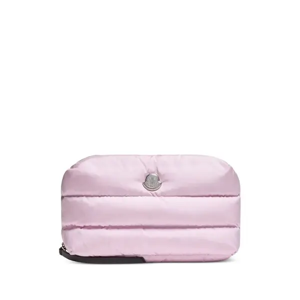 Moncler Quilted Design Makeup Bag - Pink