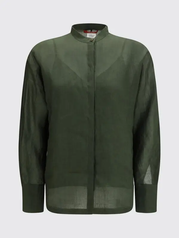 Max Mara Mandarin Collar Shirt - Green