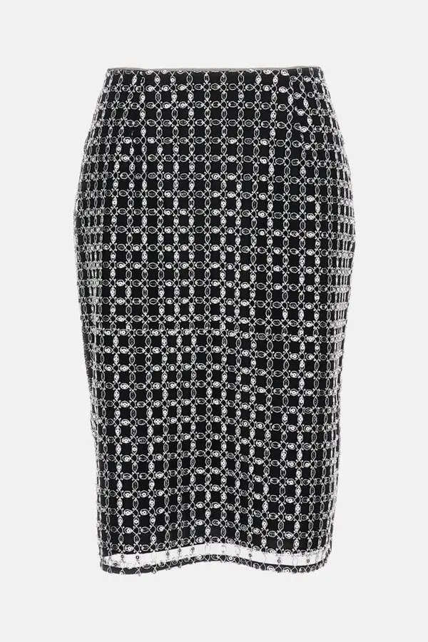 ROTATE BY BIRGER CHRISTENSEN Sequined Mini Skirt