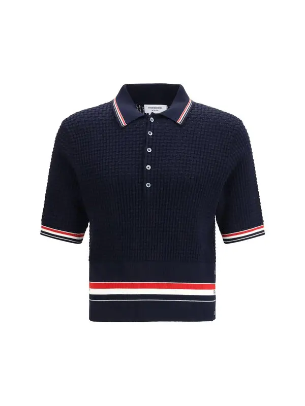 Thom Browne Woven Cotton Polo