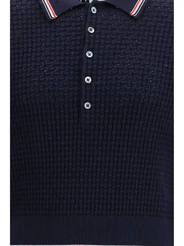 Thom Browne Woven Cotton Polo
