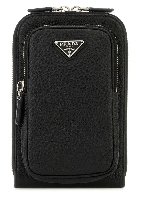 Prada Leather Phone Case - Black