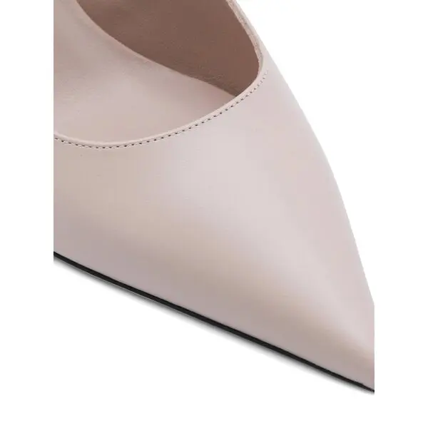 JIMMY CHOO Light Pink Pointed Toe Slingback Strap Heels - Cream