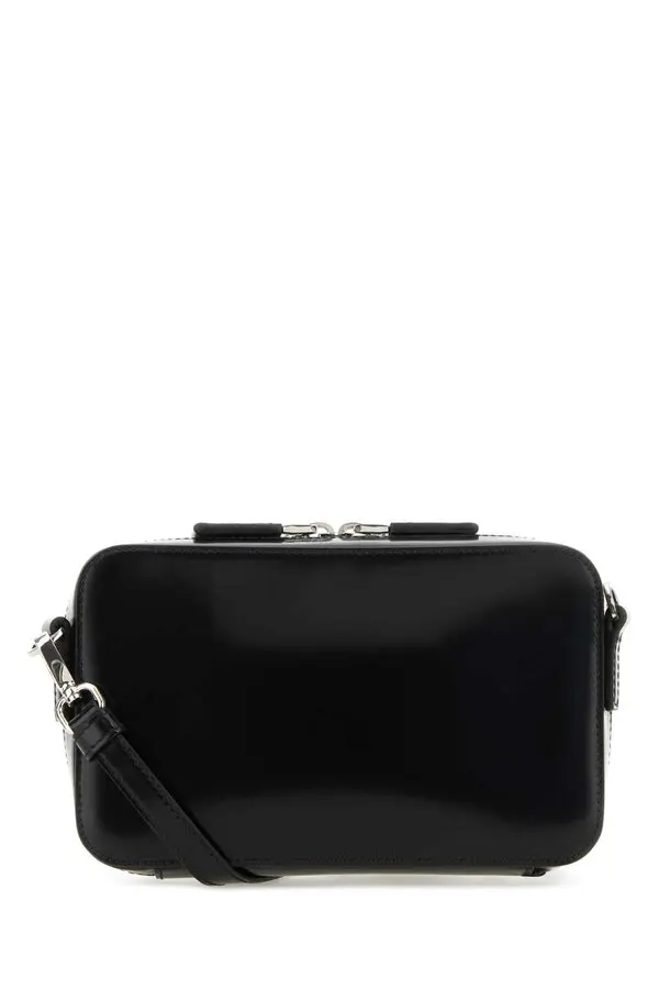 Prada Leather Brique Crossbody Bag - Black