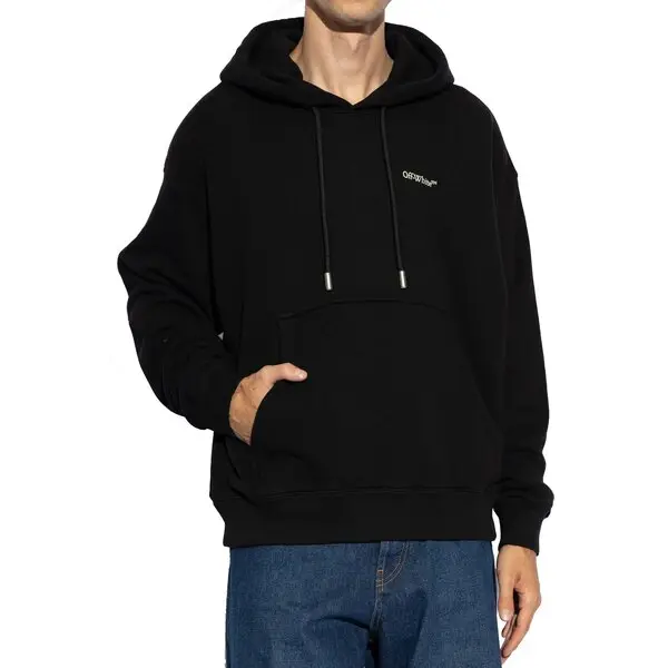 Off-White Logo Hooded Sweatshirt - Black