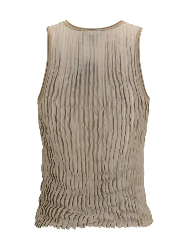 Giorgio Armani Sleeveless Pleated Top