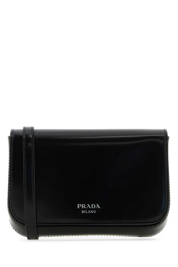 Prada Leather Crossbody Bag - Black