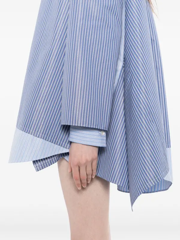 Sacai Striped Cotton Shirt With Layered Design