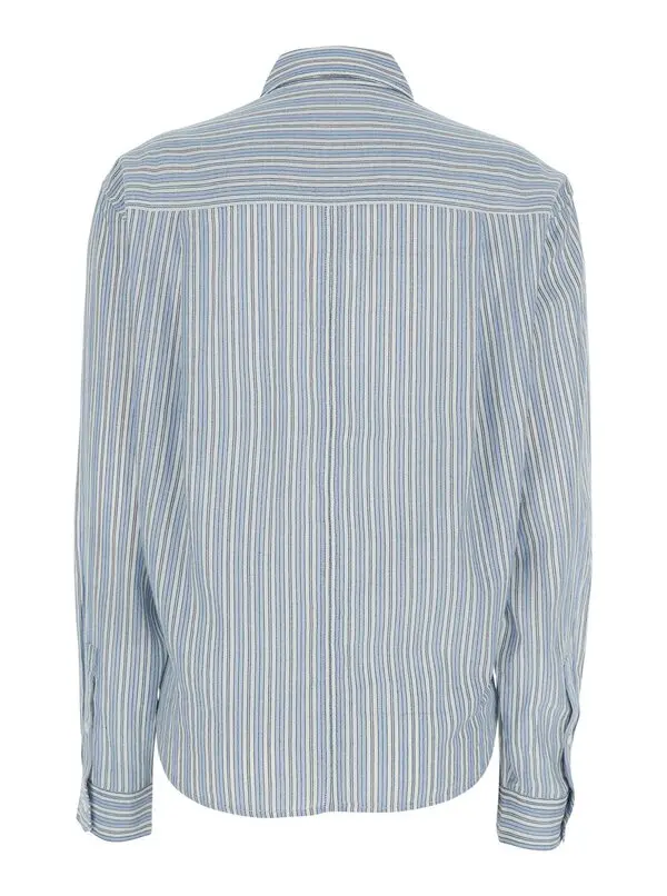 Isabel Marant Étoile Shirt With Bow Detail And Striped Motif - Blue
