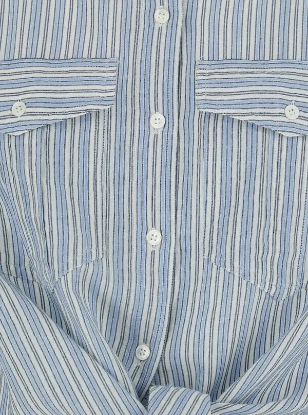 Isabel Marant Étoile Shirt With Bow Detail And Striped Motif - Blue