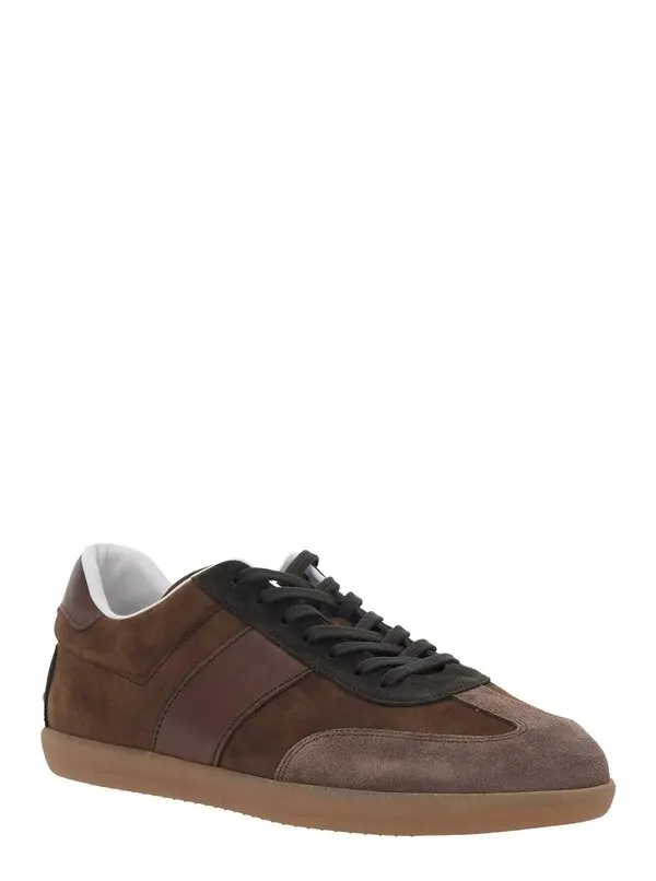 TOD'S Suede Low Top Sneakers With Logo Detail - Multicolor