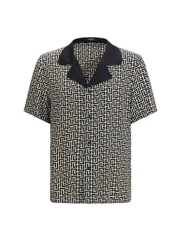 Balmain Monogram-print Pajama Shirt - Multicolor