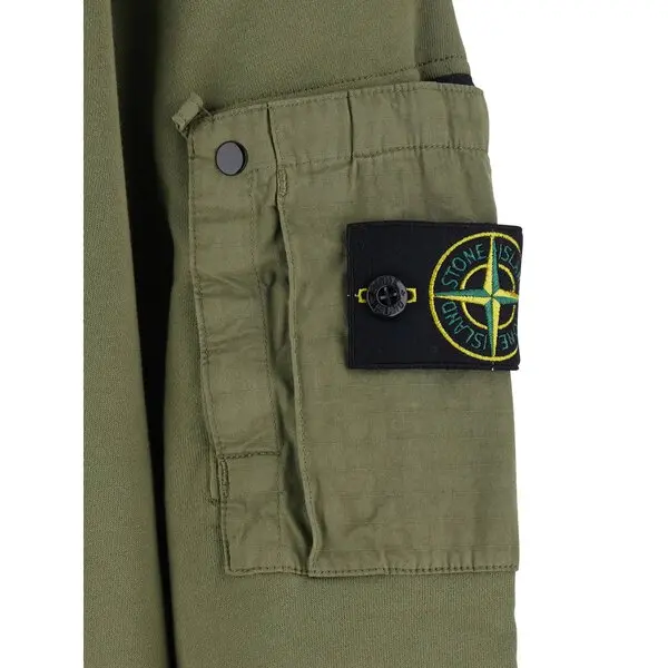 Stone Island Crew Neck Sweatshirt With Logo Detail - Green