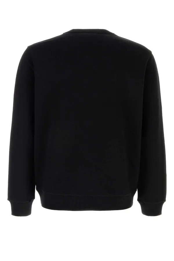 Burberry Cotton Crewneck Sweatshirt With Logo - Black