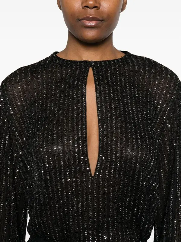 Missoni Sequin Embellished Long Sleeve Blouse - Multicolor