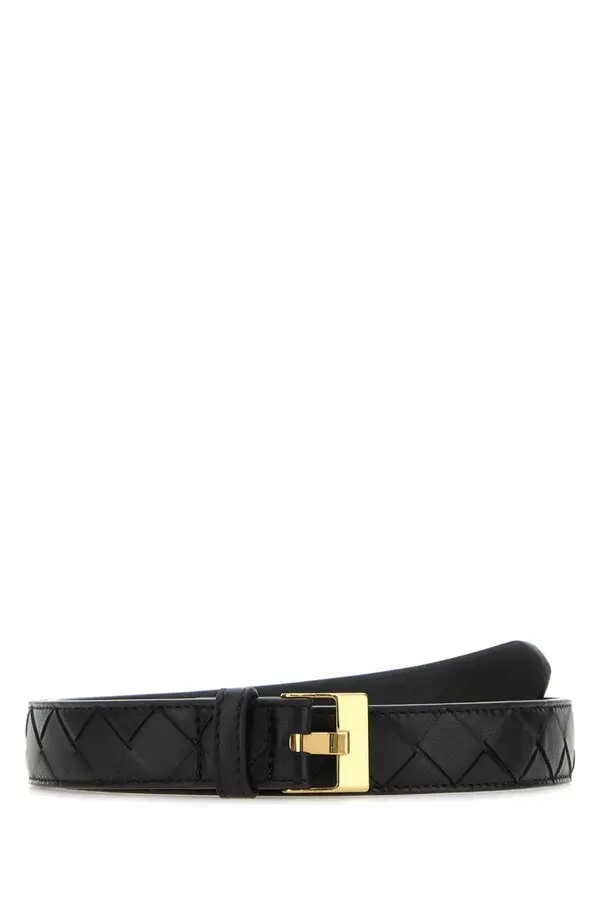 Bottega Veneta Woven Leather Belt - Black